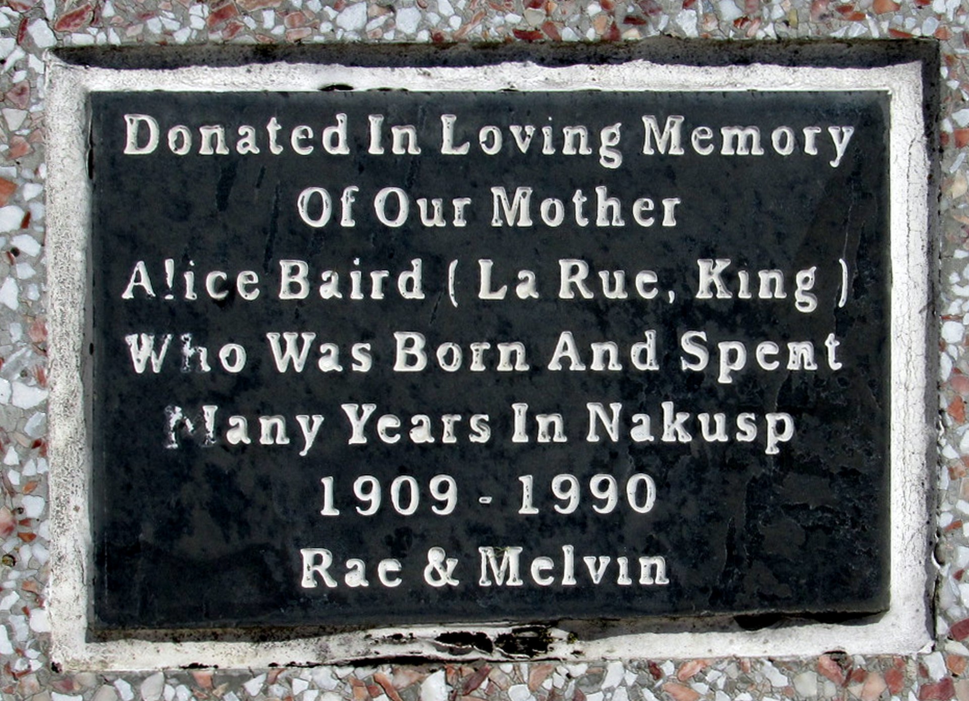 Alice Baird - Nakusp, British Columbia - Dedicated Benches on ...